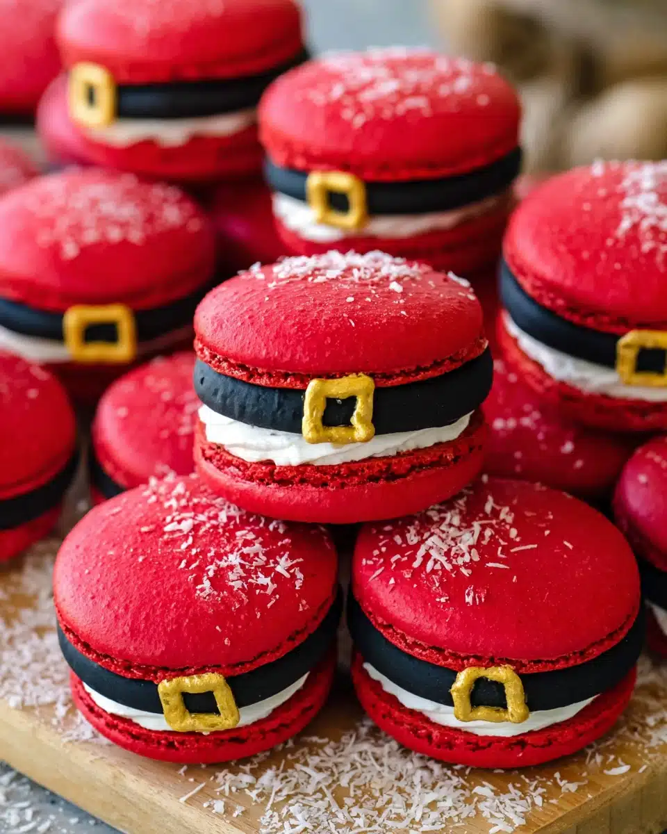 Santa Claus Macarons – Amazing Christmas Dessert Recipe