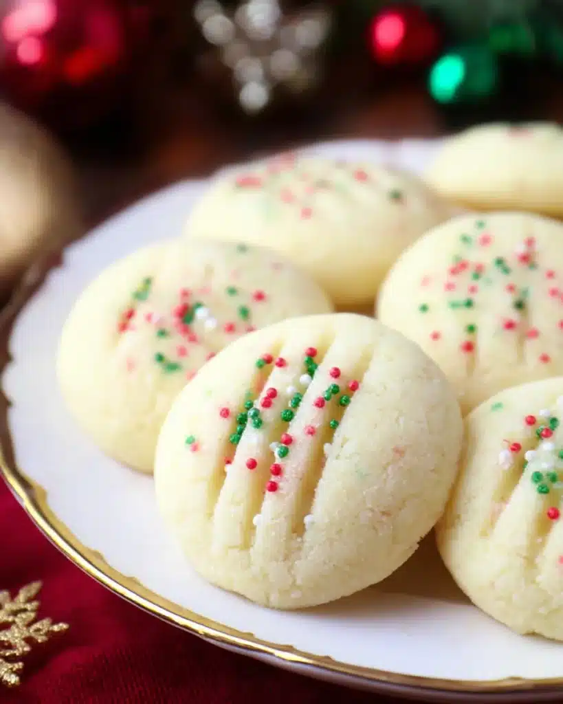 Whipped Shortbread Cookies | Easy Buttery Christmas Treat